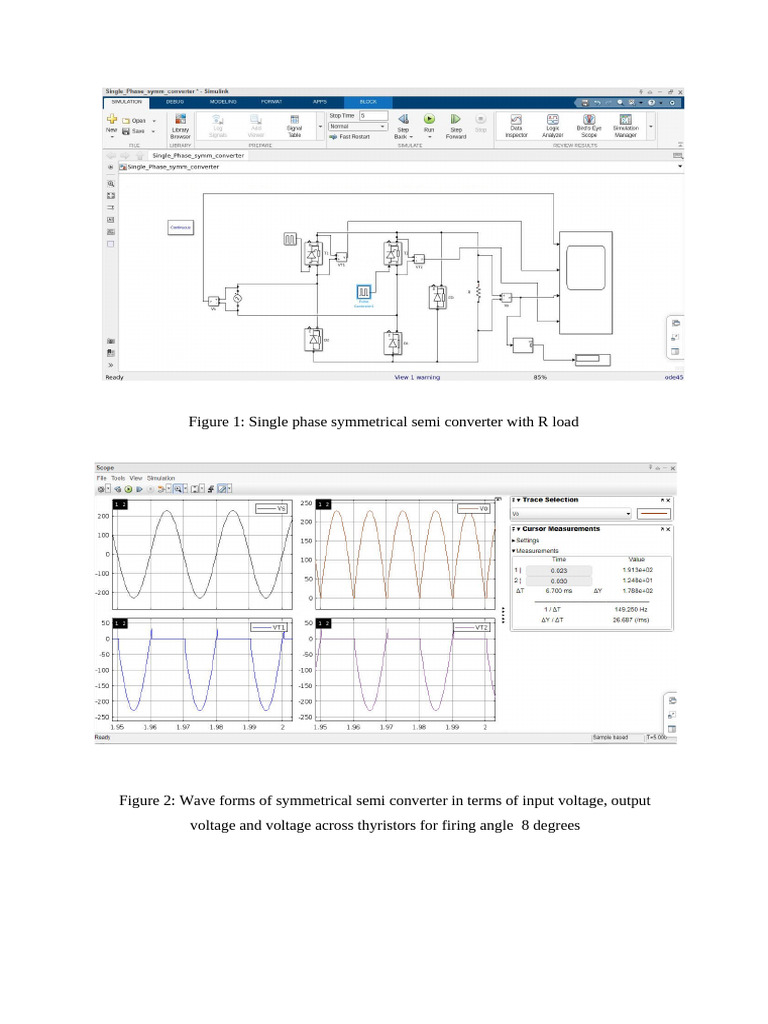 Figure 1: Single Phase Symmetrical Semi Converter With R Load | PDF