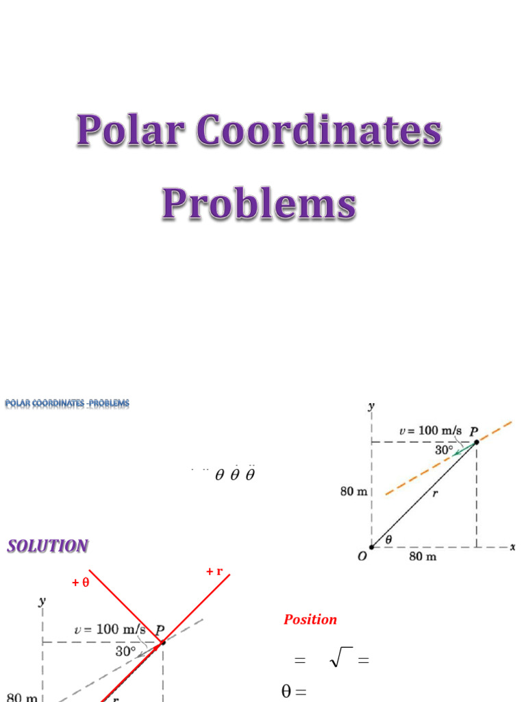 6P Polar Coordinates Problems 2024-2 | PDF | Acceleration | Velocity