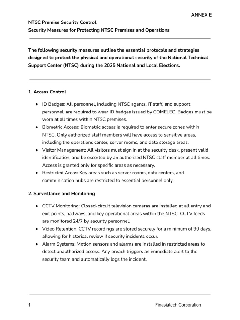 Annex e - Security Control | PDF | Security | Computer Security