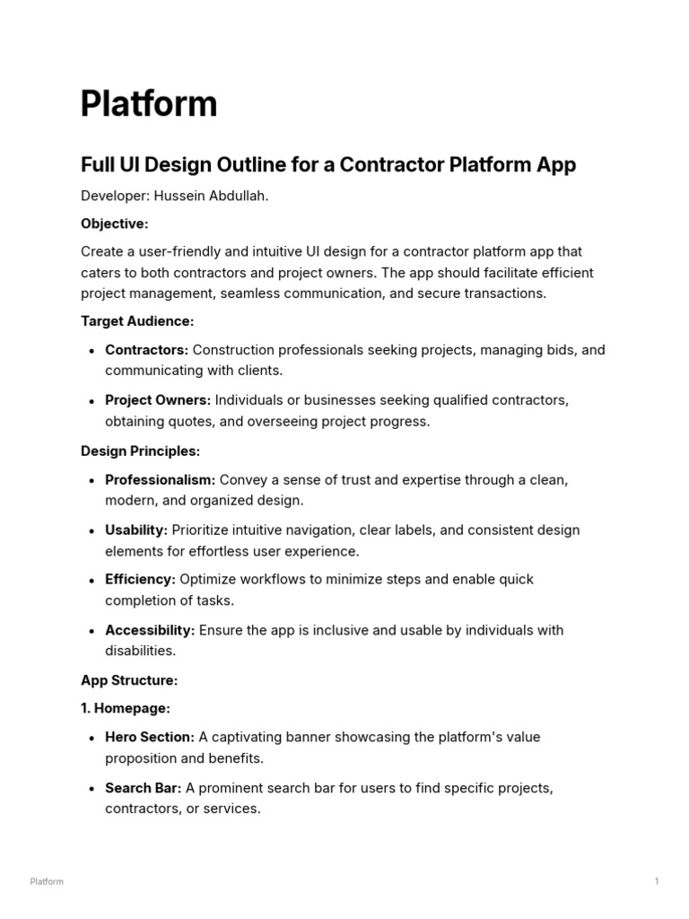 Platform ui | PDF | Mobile App | Usability