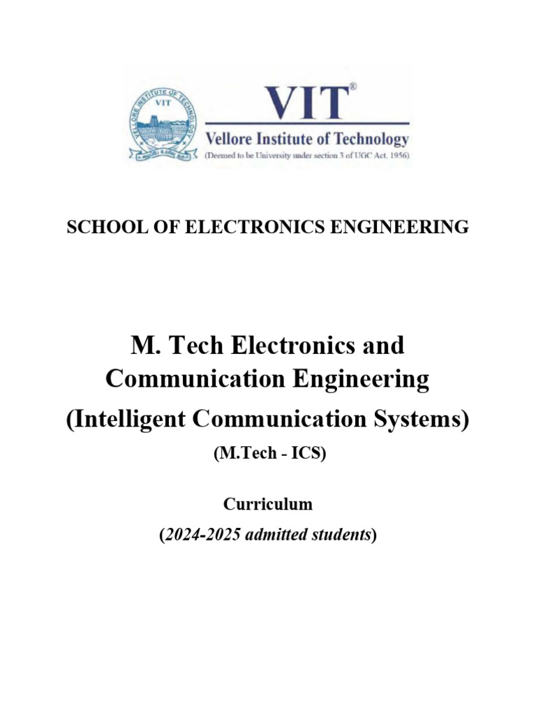 M.Tech Electronics Curriculum 2024-2025 | PDF | Engineering | Communication
