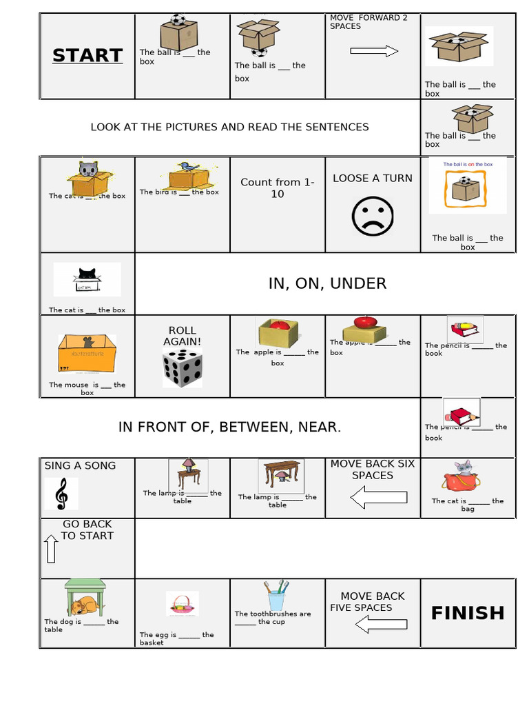 Prepositions Activity for Kids | PDF
