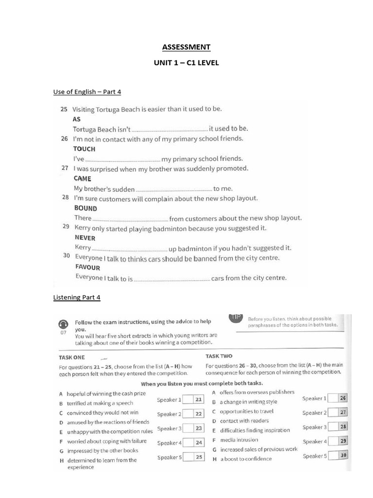ASSESSMENT_unit 1 | PDF