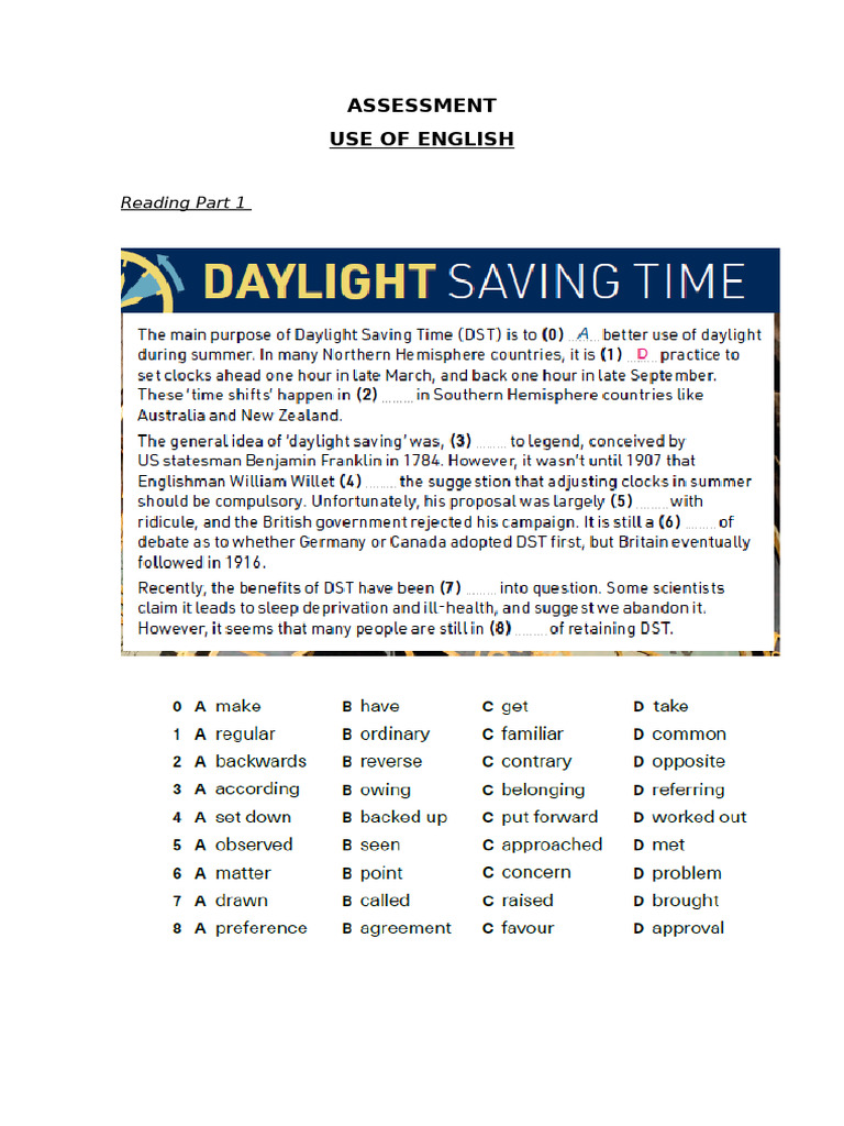 Assessment Uoe - Mcmillan Ready For C1 | PDF