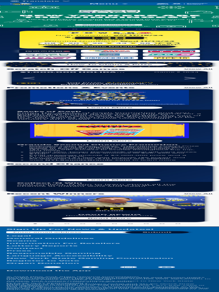 New York Lottery Official Site | PDF | Lottery | Gambling