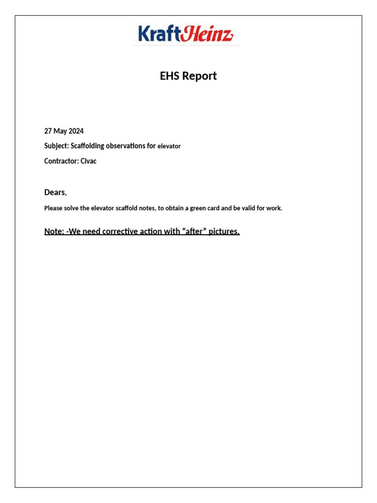 Ehs Report (007) | PDF
