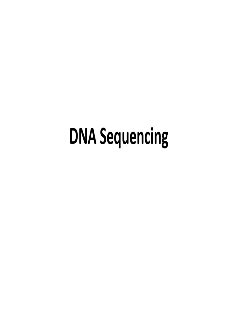 DNA sequencing | PDF | Dna Sequencing | Primer (Molecular Biology)