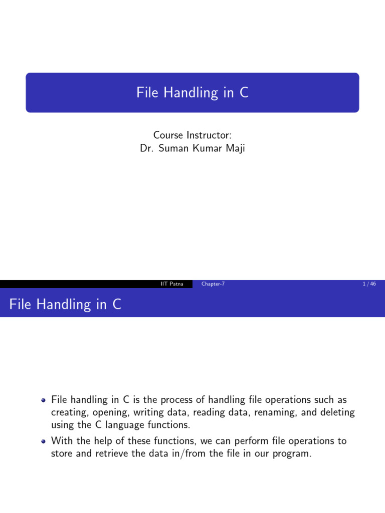File Handling | PDF | Computer File | Pointer (Computer Programming) File Handling | PDF | Computer File | Pointer (Computer Programming)