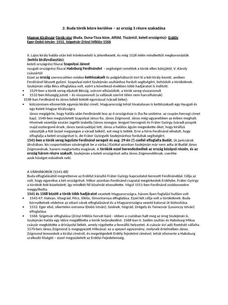 Buda Török Kézre Kerülése | PDF