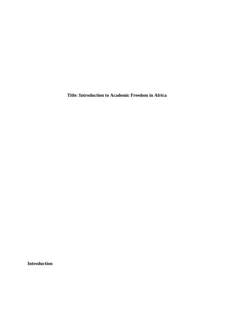 Term Paper, Introduction To Academic Freedom | PDF | Academic Freedom ...