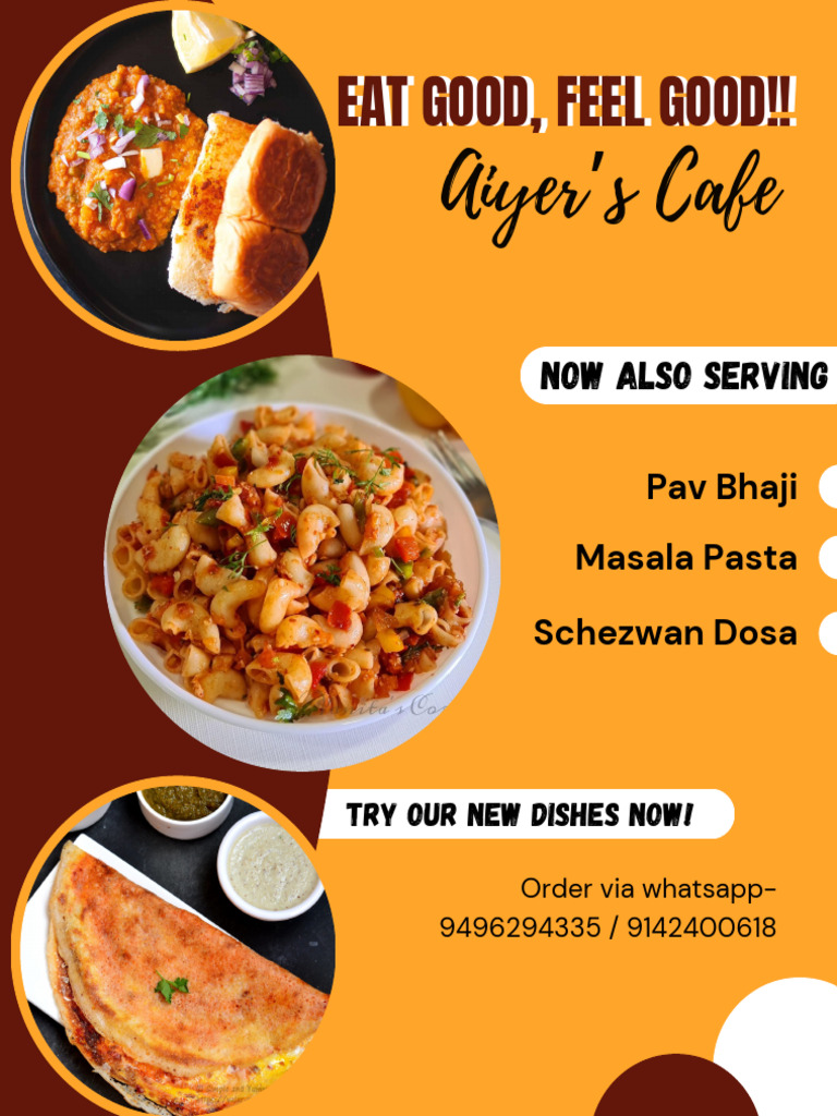 Orange Modern Food Catering Poster | PDF