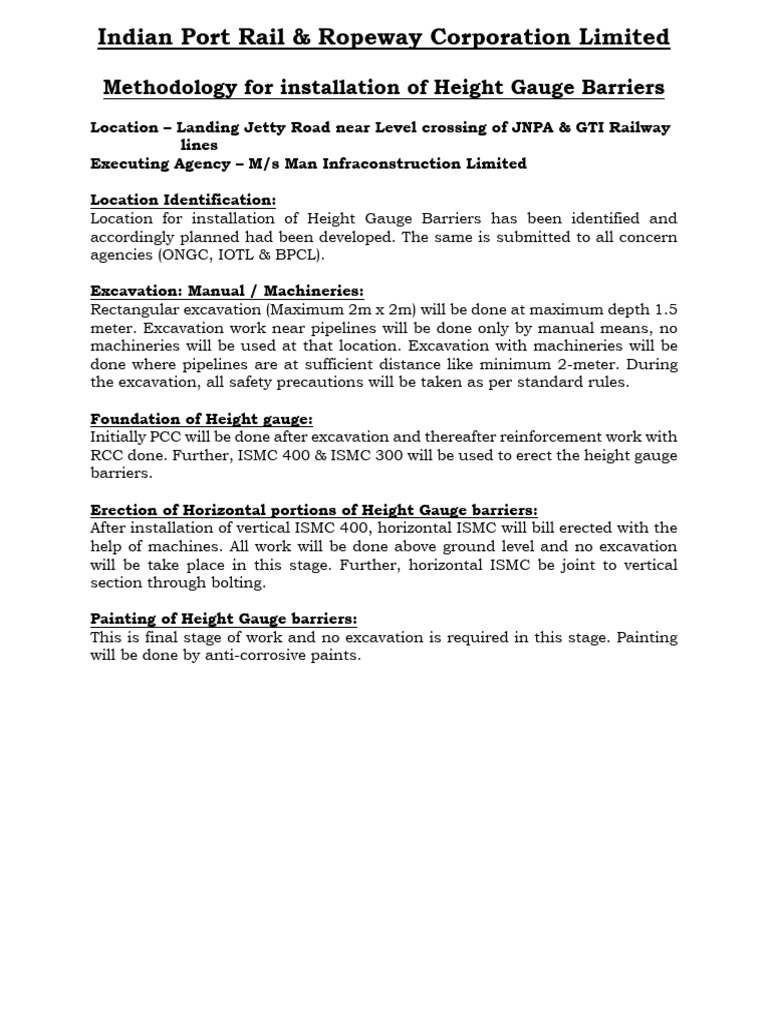 Methodology For Installation of Height Gauges | PDF
