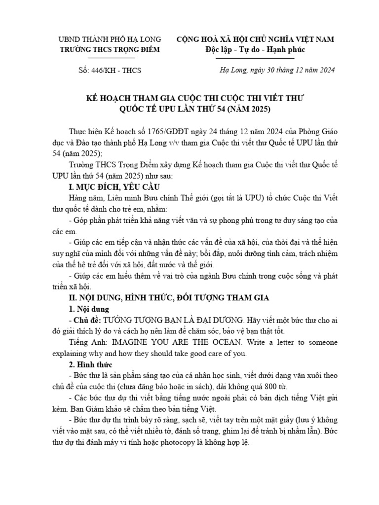 446 - Tham Gia Cu C Thi UPU - Signed | PDF