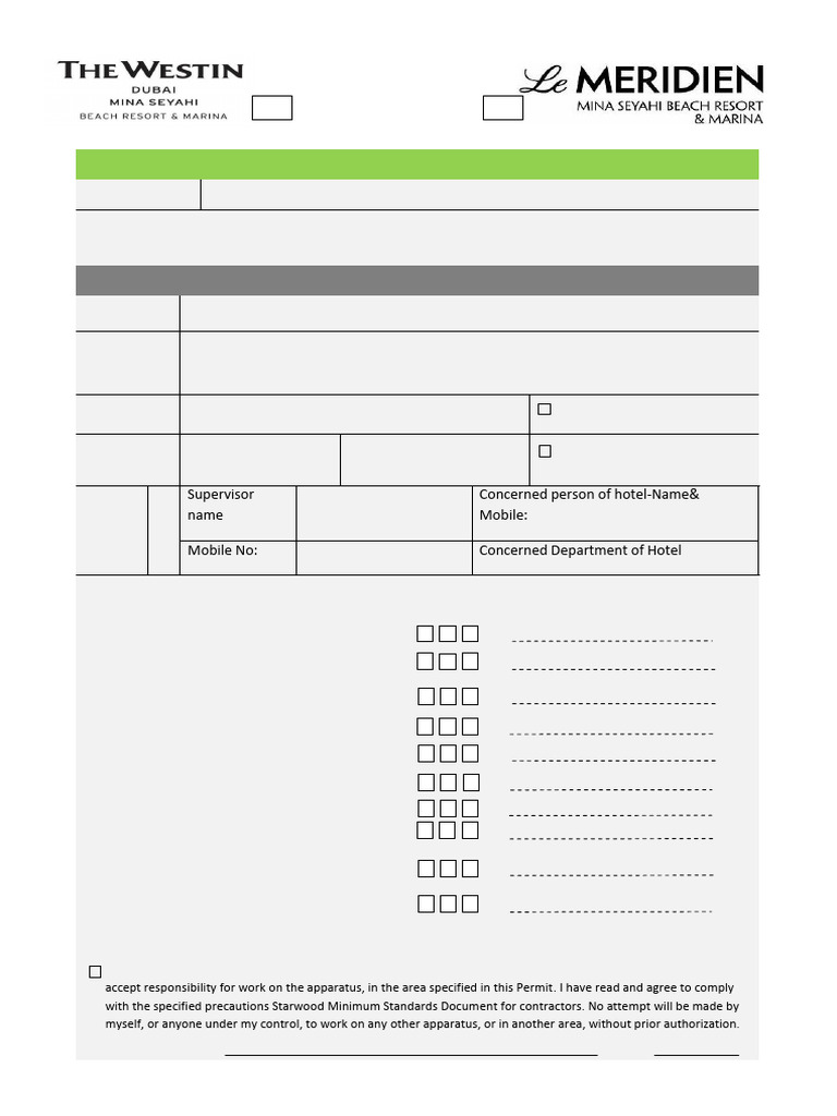 Work Permit | PDF | Occupational Safety And Health | Safety