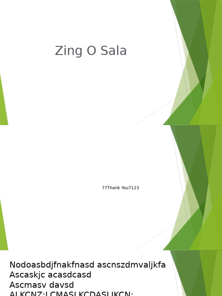 Zing o Sala Final PPT - Copy | PDF