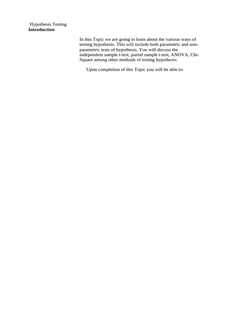 Ed 501 Lecture 9 Hypothesis Testing Pdf Hypothesis Statistical