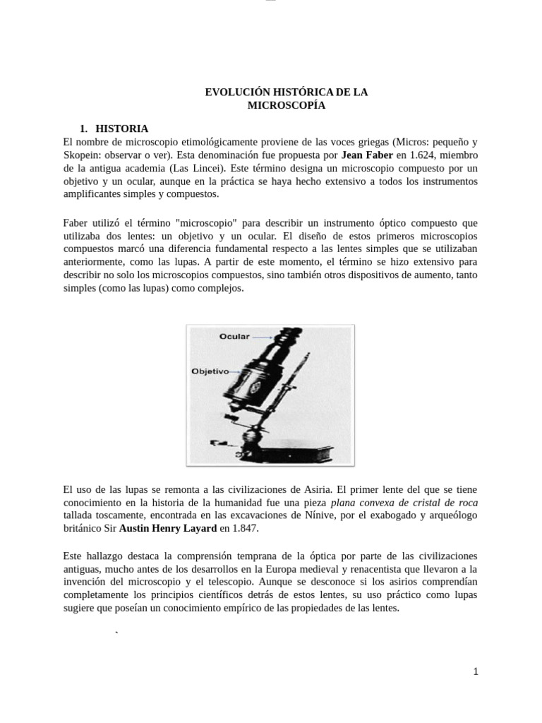 Historia y Clasificación de Microscopios | PDF | Microscopio | Óptica