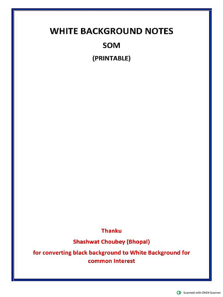 SOM notes Printable-1 | PDF