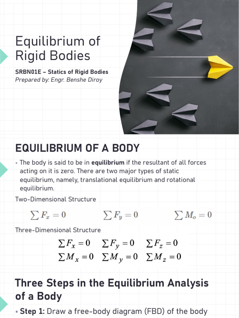 Lecture 04. Equilibrium of Rigid Bodies | PDF | Force | Truss