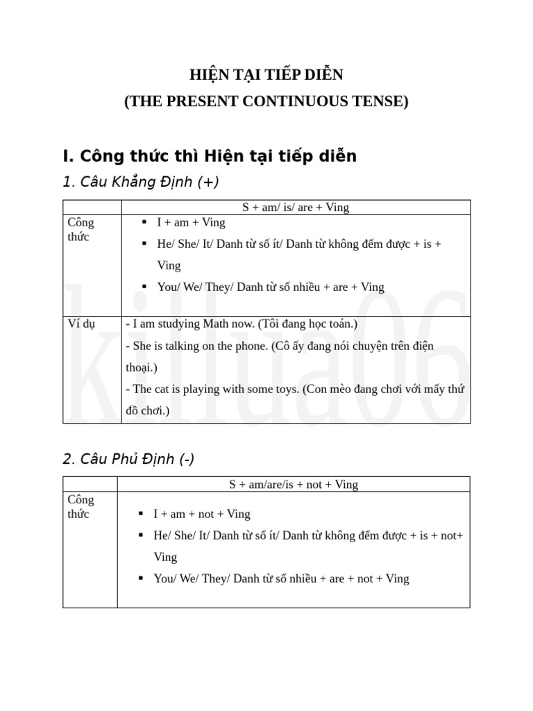 Present Continous | PDF