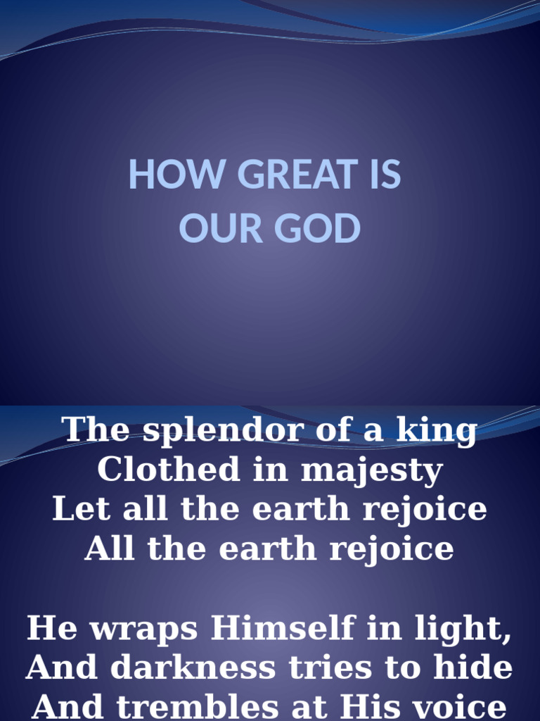 How Great Is Our God Lyrics | PDF