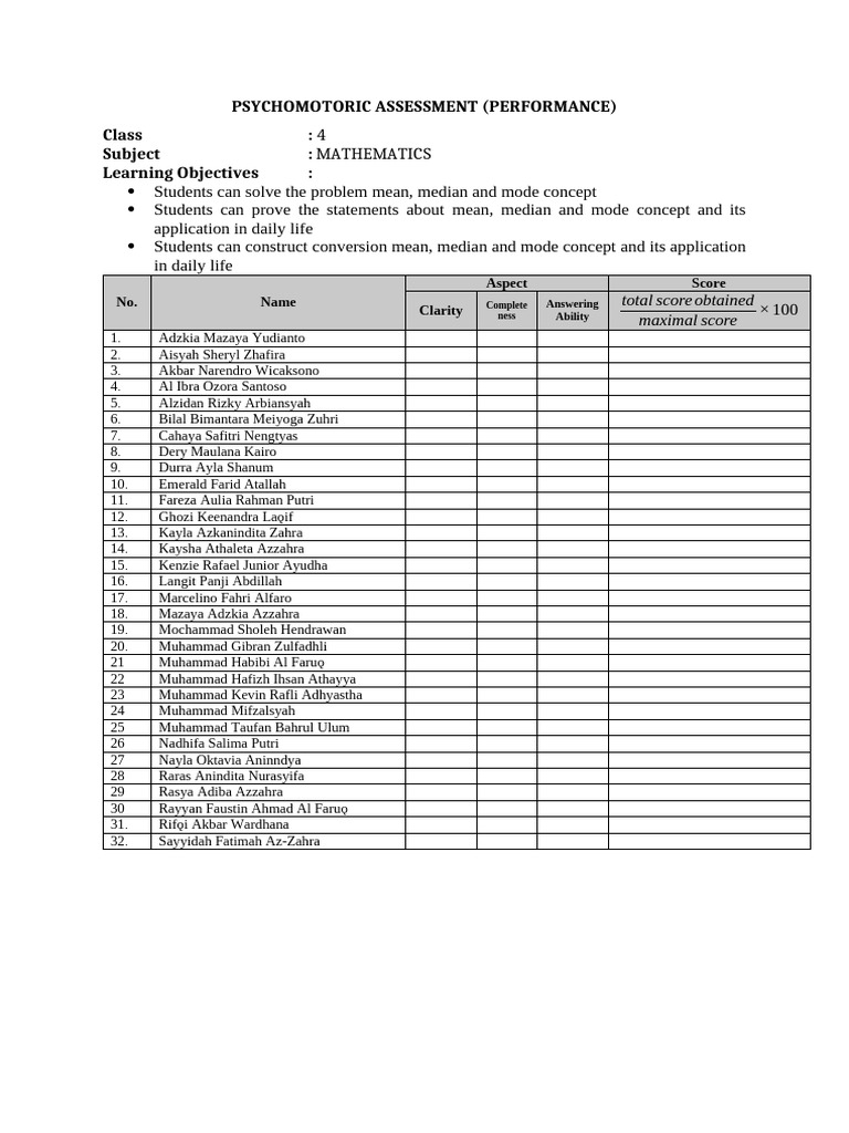 Assessment Oke 1X | PDF