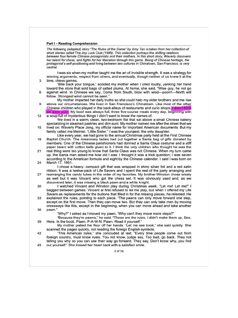 The Rules of The Game | PDF