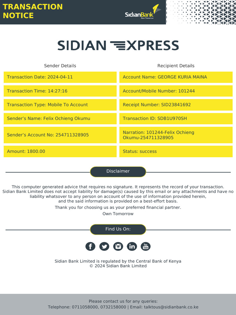 Transaction Receipt | PDF