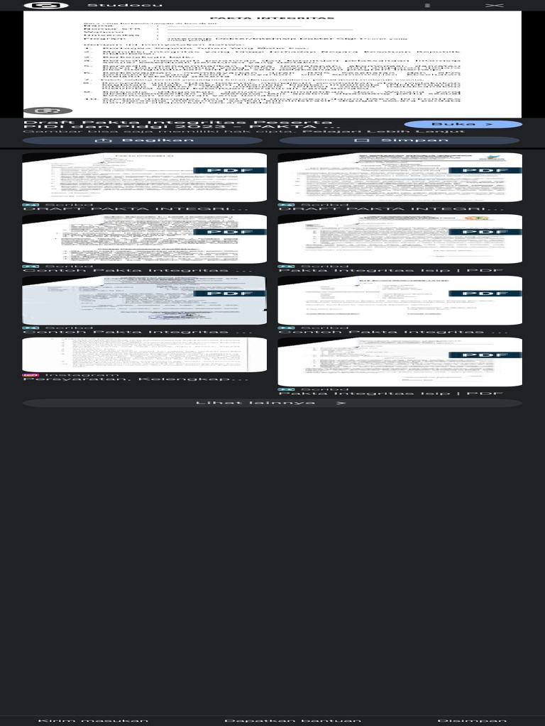 pakta interitas isip - Penelusuran Google | PDF