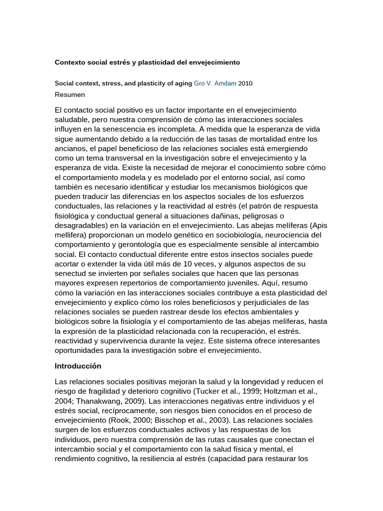 Contexto Social | PDF | Envejecimiento | Comportamiento