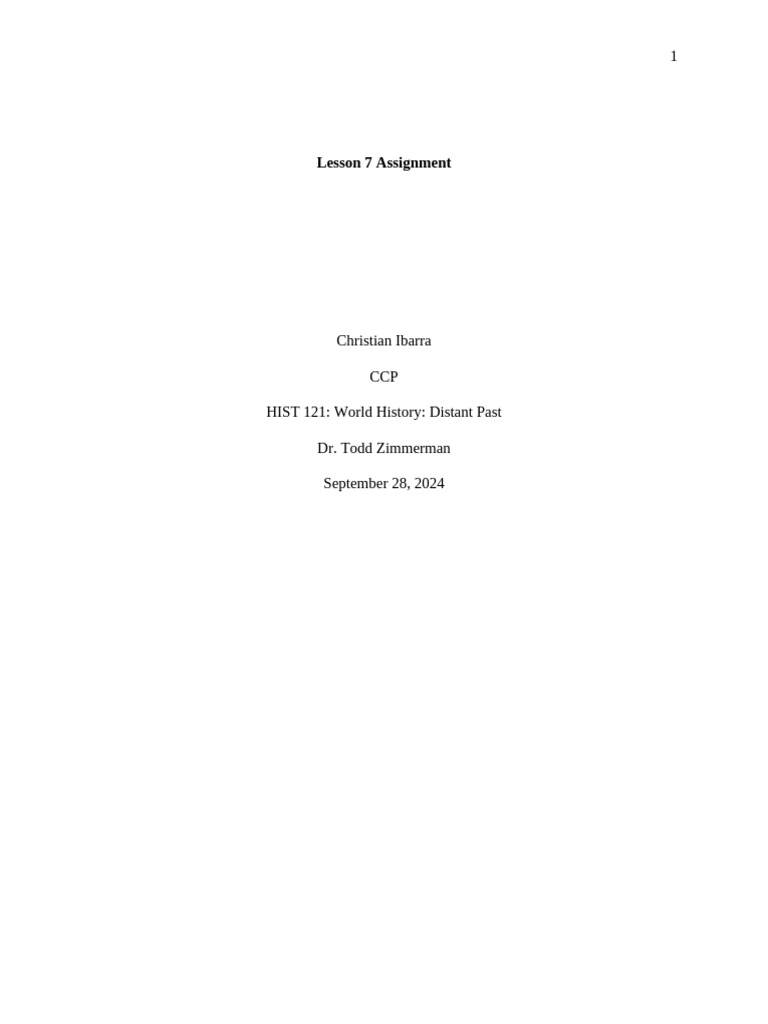 Lesson 7 Assignment | PDF | Korea | Tang Dynasty