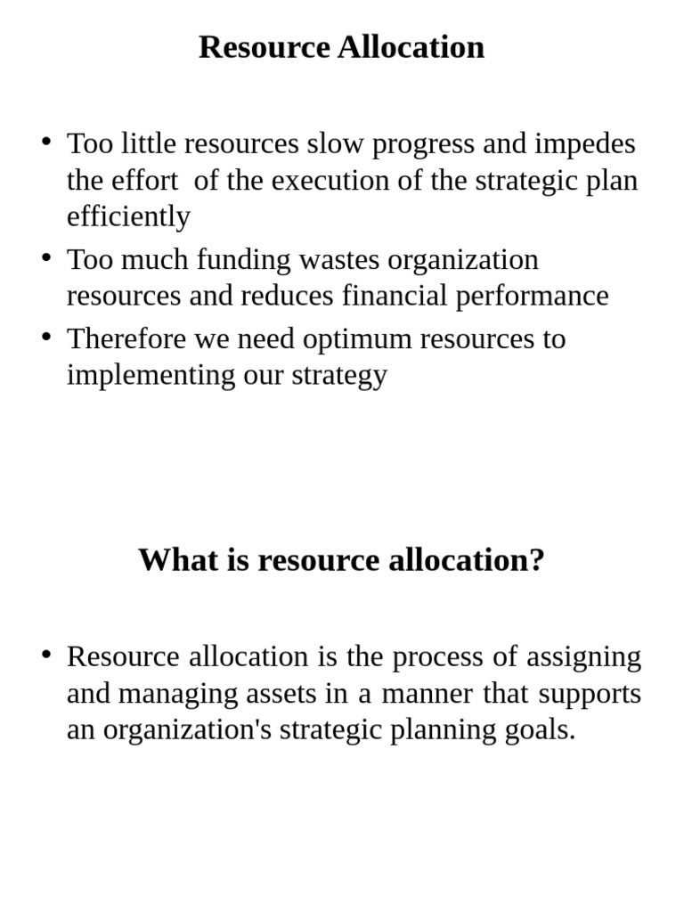 Presentation-Resource Allocation | PDF | Project Management | Profit ...