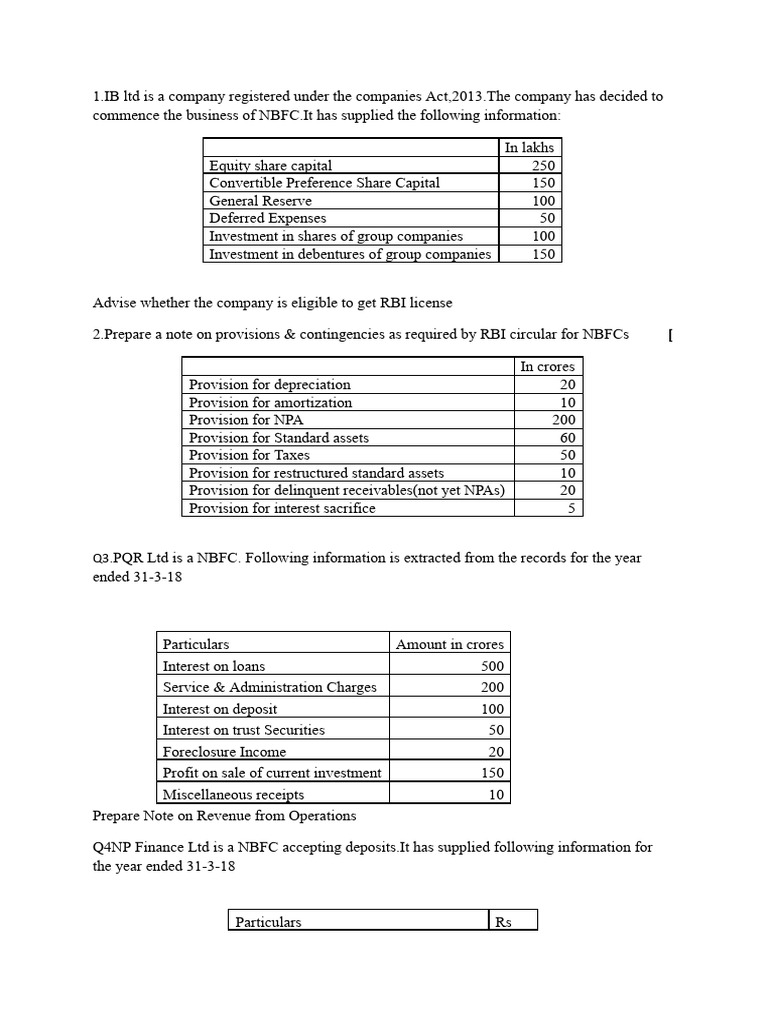 nbfc.docx | PDF | Non Bank Financial Institution | Securities (Finance)
