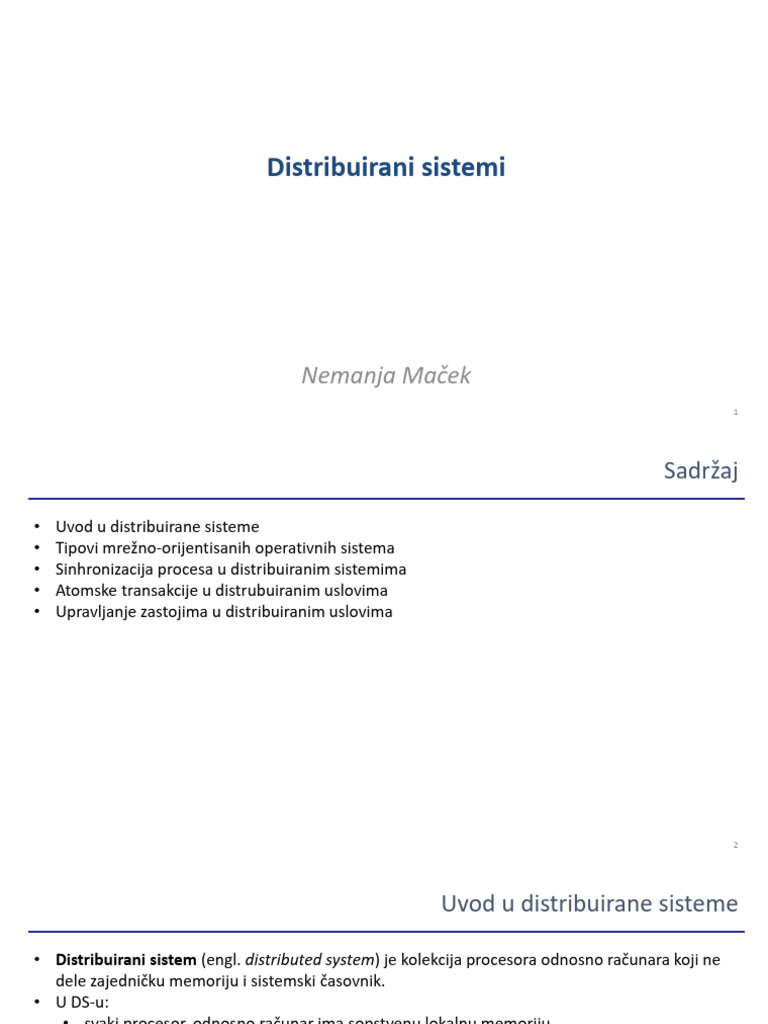 OS1 predavanje 10 - SP RT i IS | PDF