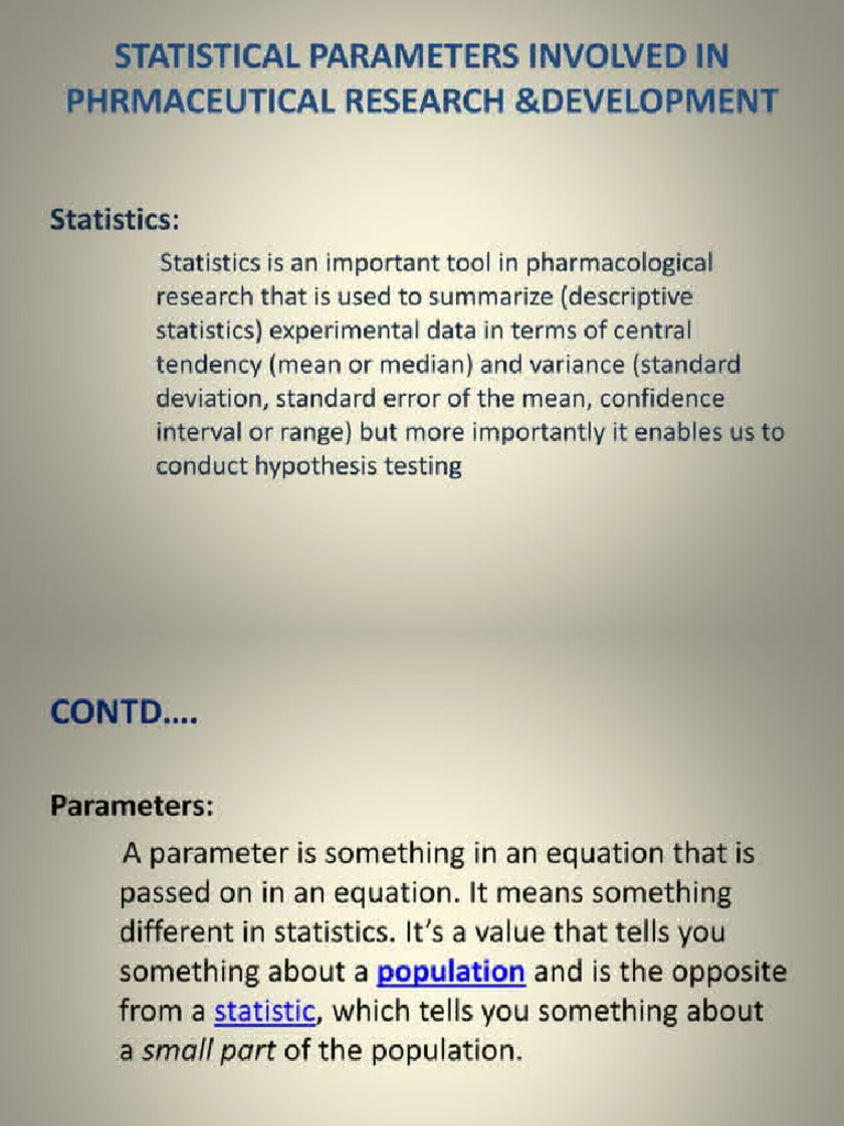 Statistical parameters | PDF