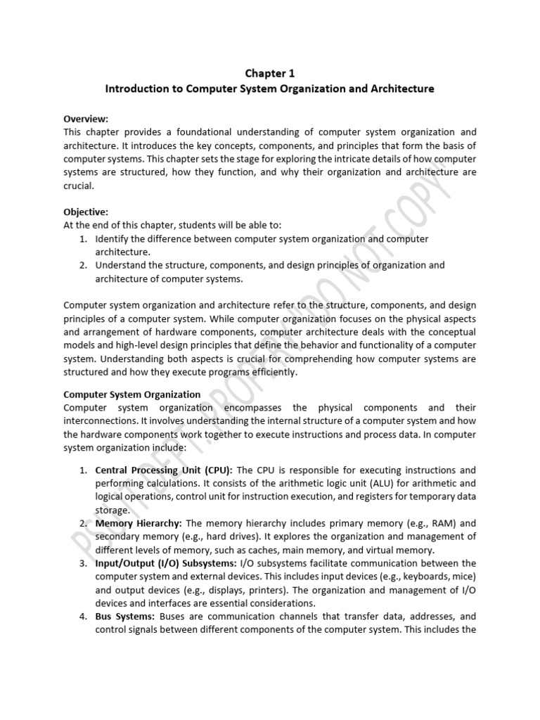 Computer System Organization - IM's With Matermark | PDF | Computer ...