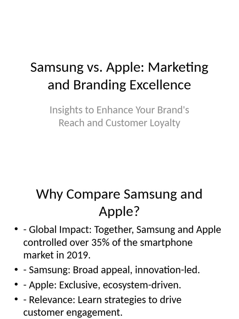 Samsung vs. Apple: Branding Insights | PDF | Brand | Apple Inc.
