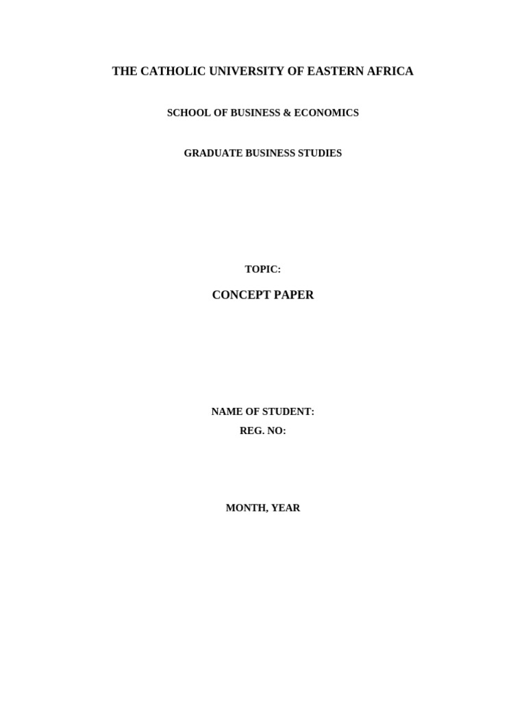 PHD - Mba Concept Paper Format | PDF