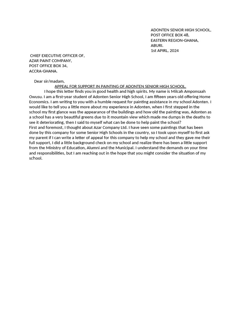 Adonten Senior High School | PDF