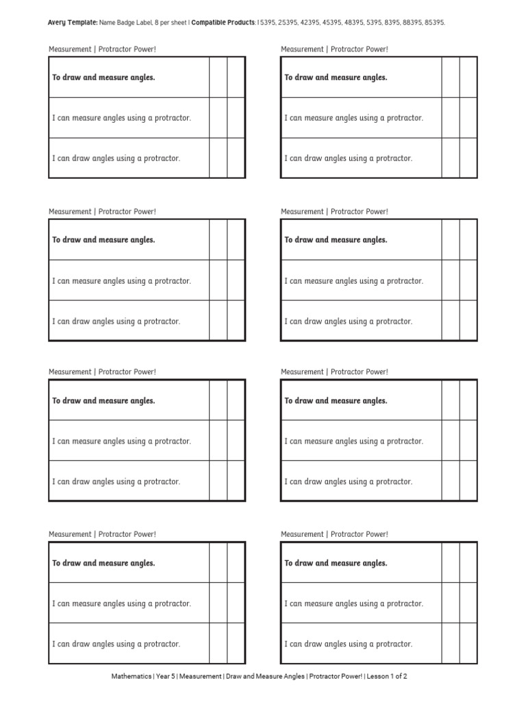 Success Criteria Grid Protractor Power | PDF