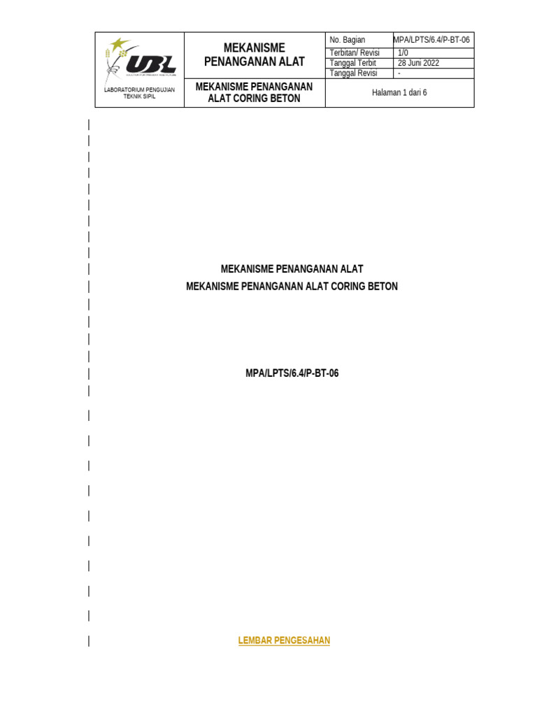 MPA Alat Core Beton | PDF