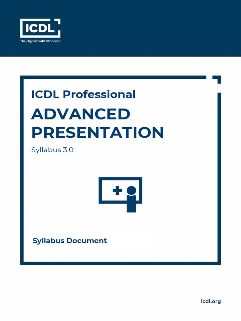 ICDL Advanced Presentation Syllabus 3.0 | PDF | Page Layout | Computing