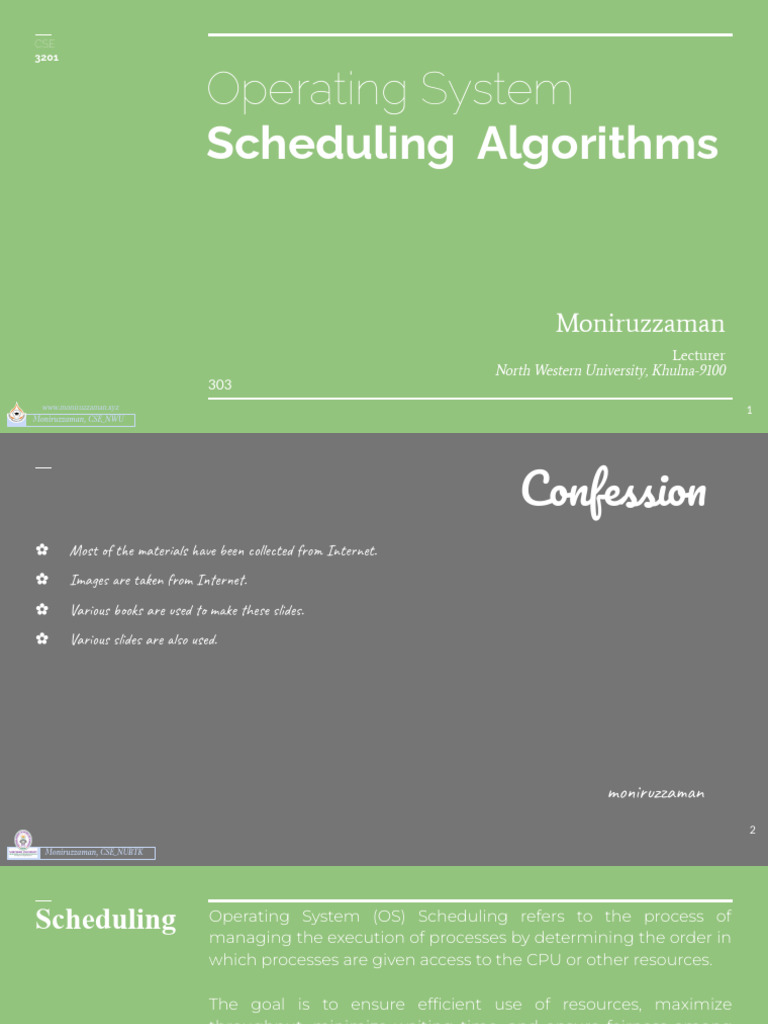 Copy For 303 NWU Operating System (Scheduling Algorithms) | PDF | Scheduling (Computing) | Computing