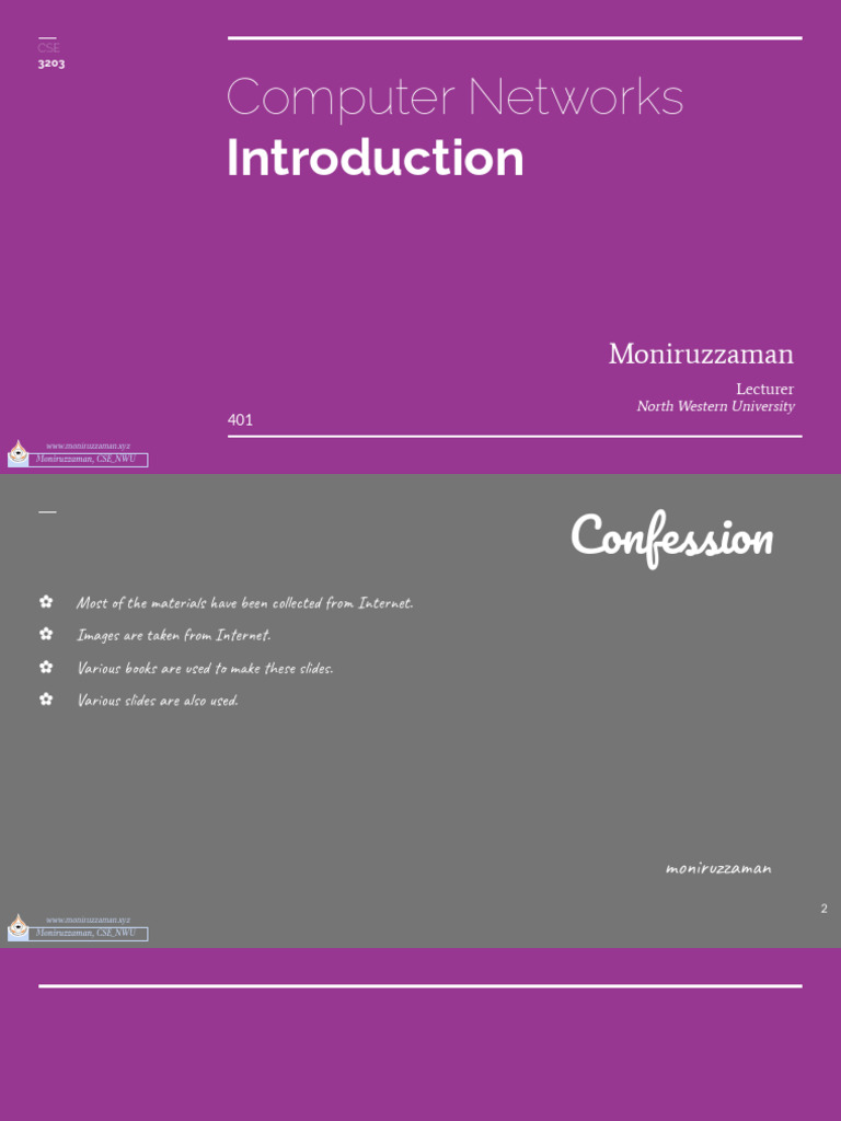 Copy For NWU 401 - Computer Network (Introduction) | PDF | Computer Network | Local Area Network