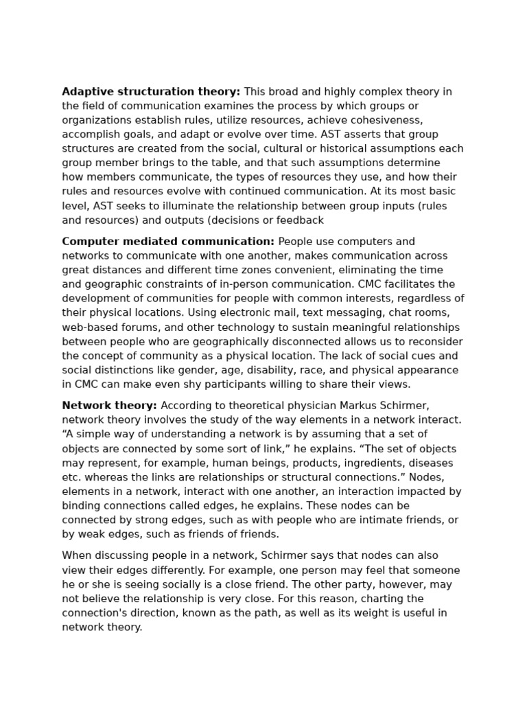 Understanding Adaptive Structuration Theory | PDF | Communication ...