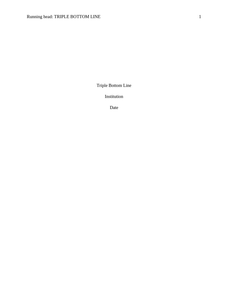 Understanding the Triple Bottom Line | PDF | Warehouse | Logistics