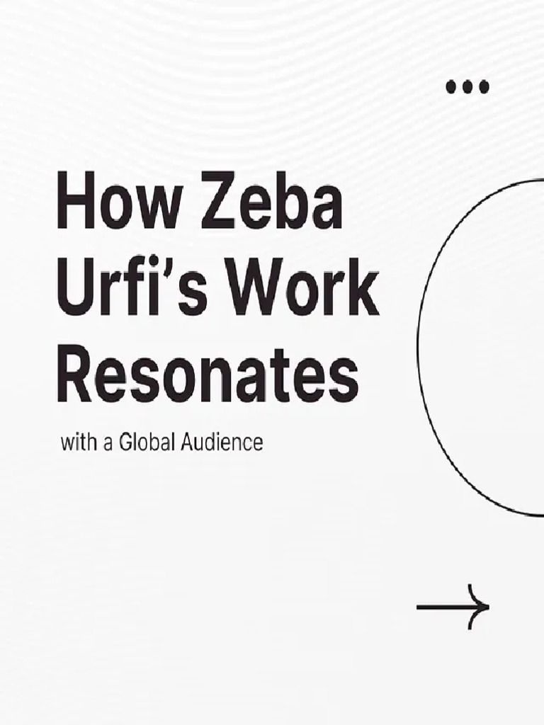 Zeba Urfi: Global Art Innovator | PDF | Liberal Arts Education | The Arts