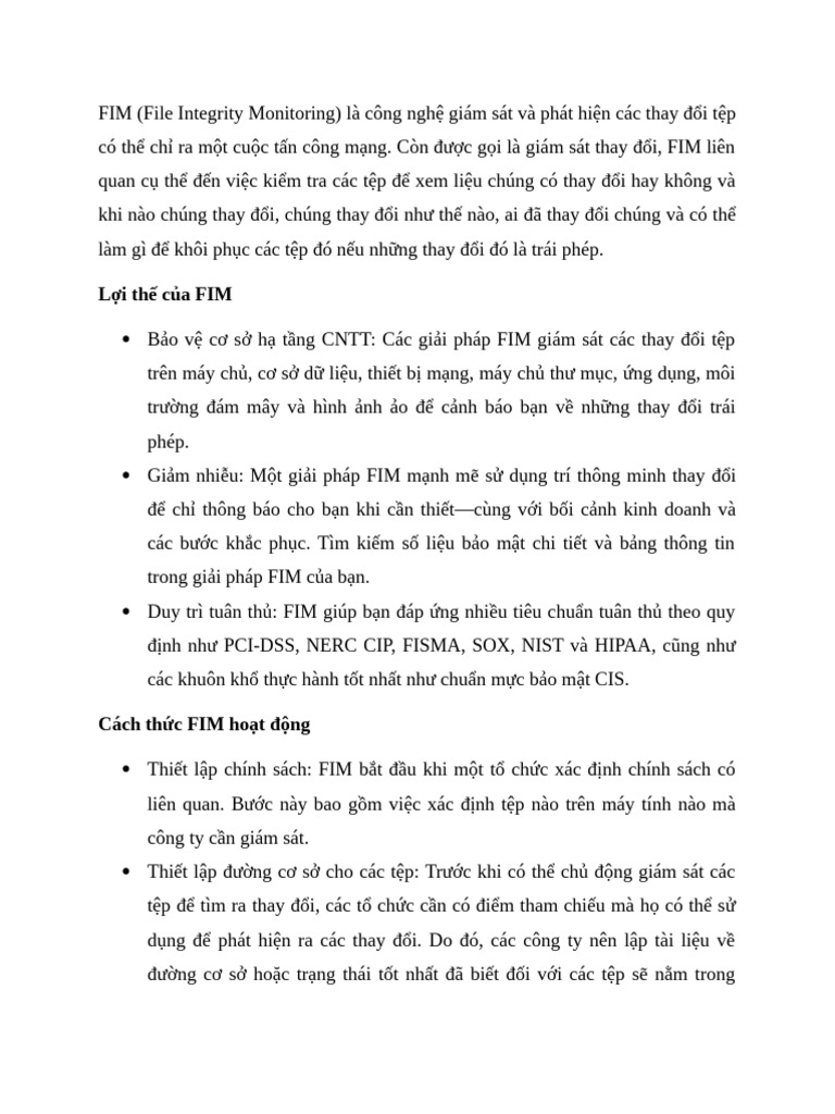 Lợi thế của FIM | PDF