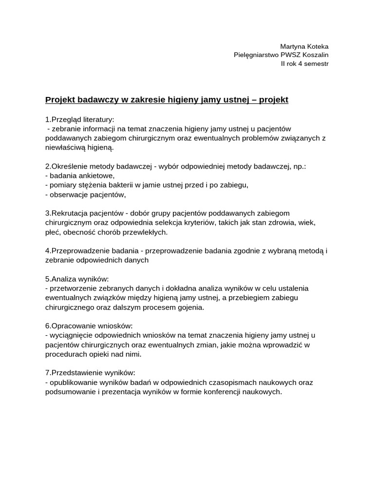 Higiena jamy ustnej MK | PDF