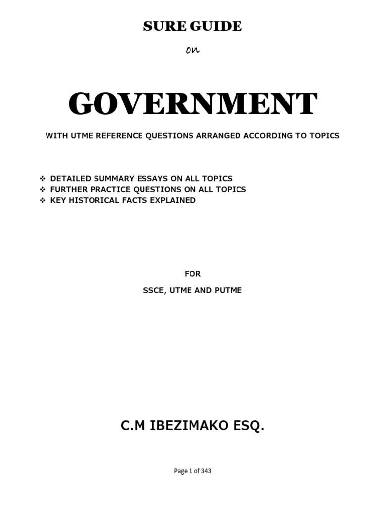 Sure Guide Government - 033513 | PDF | Sovereignty | Judiciaries